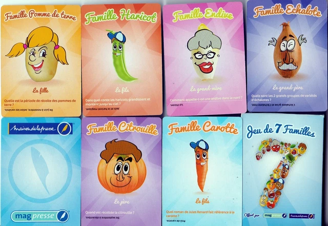 JEU DE 7 Familles : Les Legumes EUR 3,00 - PicClick FR