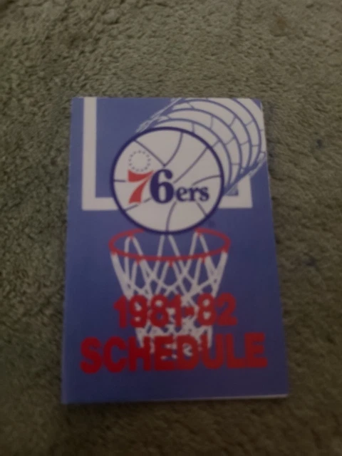 1981-82 JULIUS IRVING Philadelphia 76Ers Ticket Brochure Nba Basketball ...