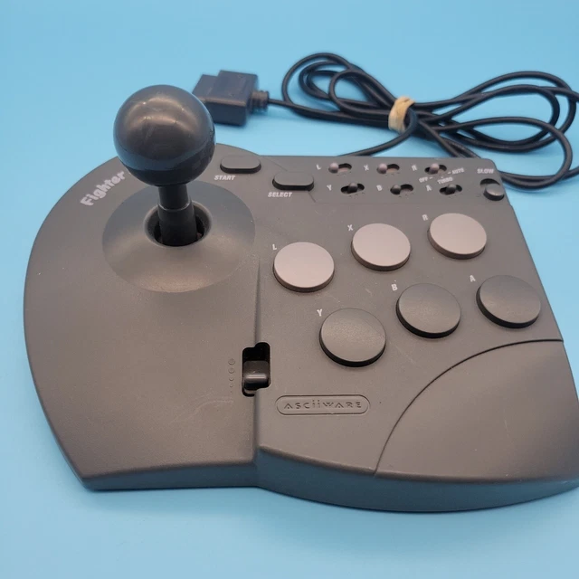 FIGHTER STICK SN Arcade Controller Asciiware Super Nintendo Console ...