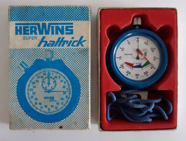 VINTAGE .. HERWINS : 'Super Hattrick' Yachting Stopwatch .. Boxed .. £ ...