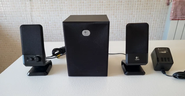 SPEAKER PC LOGITECH R-20 altoparlanti audio 2.1 satelliti + subwoofer ...