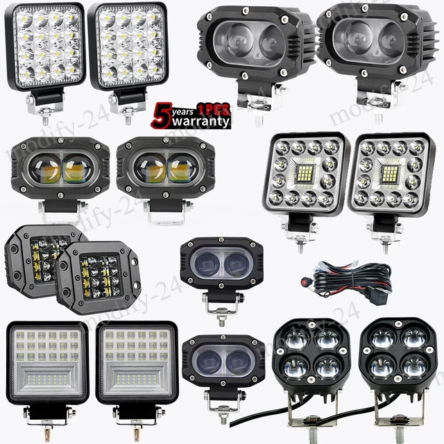 3/4& INCH LED Pods Work Lights Off Road Truck Driving Lamps FOG Spot ...