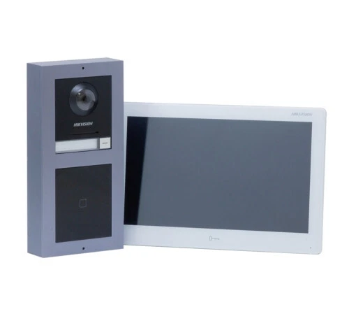 HIKVISION 1 BUTTON IP Video Intercom Kit HIK-IP-KIT-MON10 + 10" Monitor ...