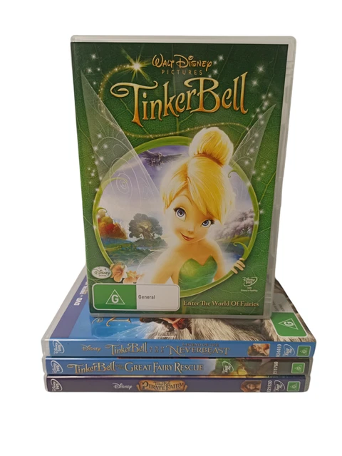 TINKER BELL (4) DVD Bundle Animation Children Adventure Fairy Peter Pan R4 VGC $29.95 - PicClick AU