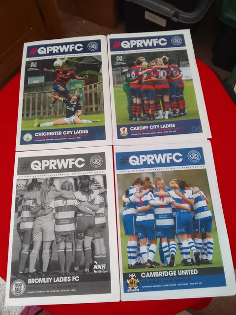 QUEENS PARK RANGERS x 4 Women Football Programmes 2018/2019 - 2021/2022 ...