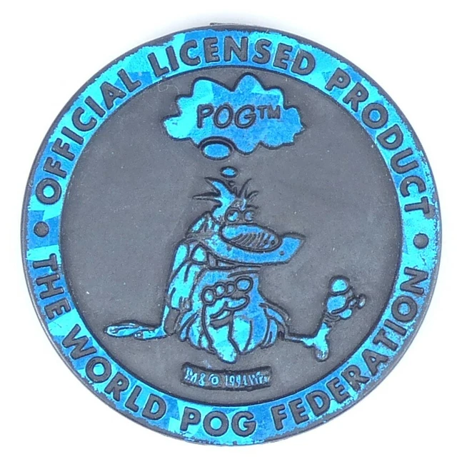 PLASTIC POG SLAMMER Kini from 1994 World Pog Federation #10 WPF POGMAN ...