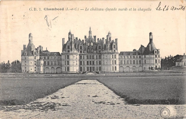 BF6716 CHAMBORD L et c le chateau facade nord et la chap france France ...