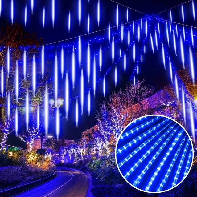 LUCI NATALIZIE A forma di meteora da 30 cm, 10 tubi, 192 LED, per ...