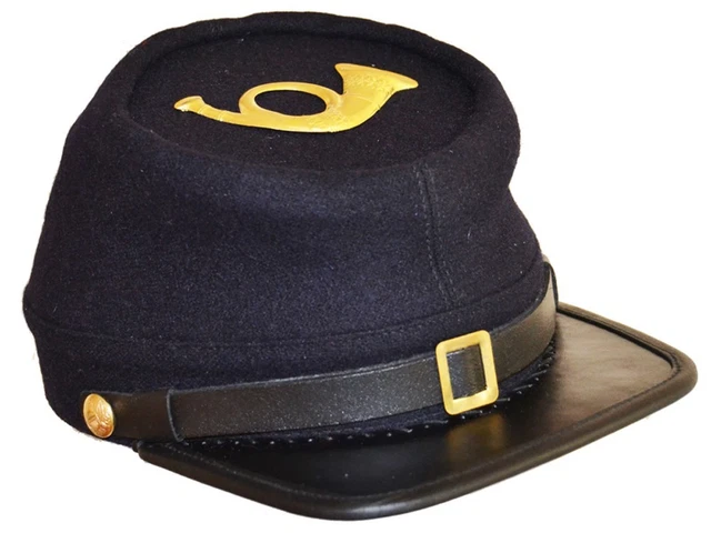 AMERICAN CIVIL WAR Union Infantry Badged Blue Wool Kepi Hat Cap New £34 ...