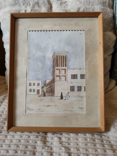 TABLEAU AQUARELLE ET Encre Orientaliste Signé wahab Kooheji EUR 70,00 - PicClick FR