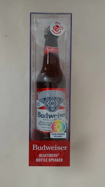 BUDWEISER BLUETOOTH BOTTLE Speaker Ltd Edition LED Flashing Lights ...