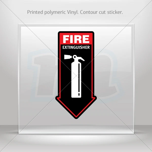 STICKERS DECAL FIRE Alarm Emergencies Signs Fire Extinguisher st5 XXX65 ...