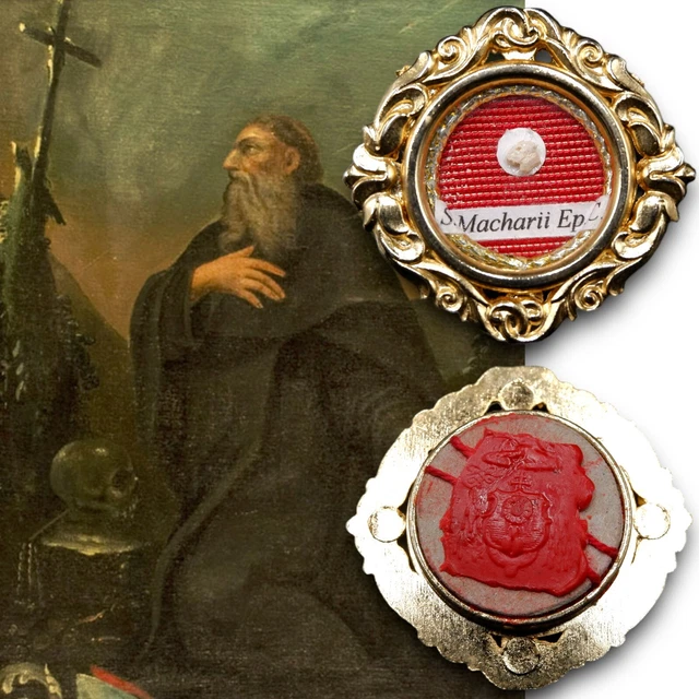 RARE RELIC RELIQUIARIO Shrine Relicario Relikt 1st class S. MACARIUS ...