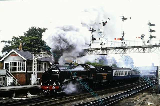 ORIGINAL 35MM RAILWAY Train Slide Southern Steam Loco 777 at Falsgrave ...