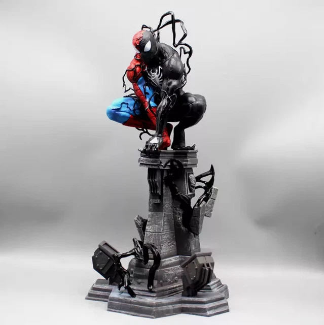 SPIDERMAN SYMBIOTE VENOM Statue LED Marvel Figur mit Beleuchtung Spider ...