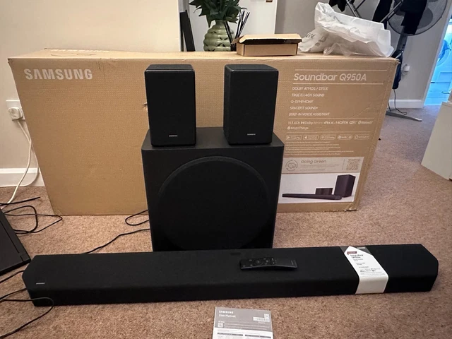 SAMSUNG HW-Q950A 11.1.4CH Dolby Atmos DTS X Wireless Soundbar With Rear ...