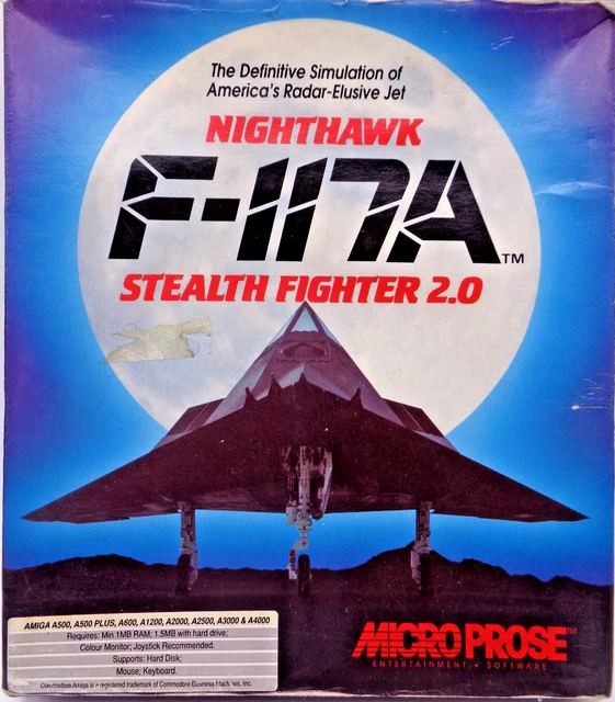 COMMODORE AMIGA -- Nighthawk F-117A Stealth Fighter 2.0 (Microprose ...