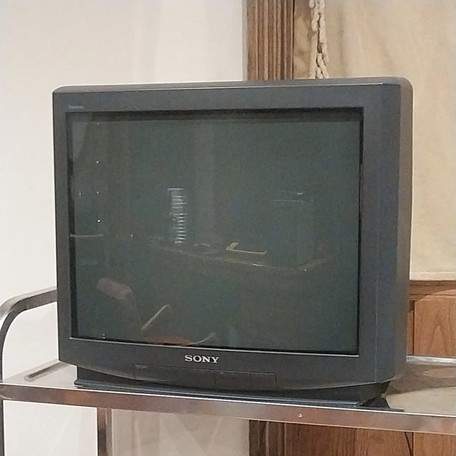 SONY TRINITRON KV-25X5U 25 inch CRT Retro Gaming TV Curved Matte Black £51.48 - PicClick UK