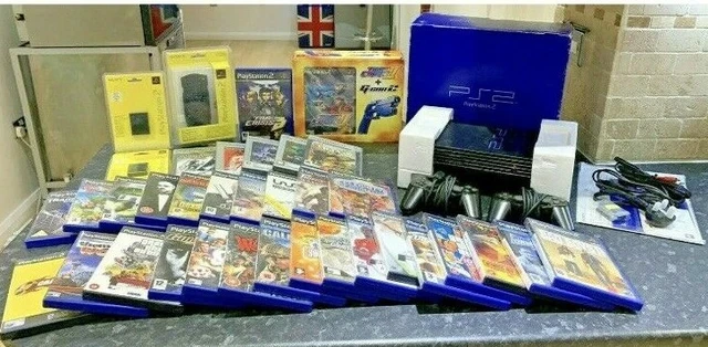 VINTAGE 2002 PLAYSTATION 2 PS2 Console 69 Games & Manuals Time Crisis ...