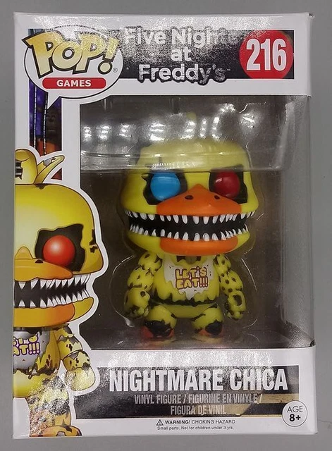 FUNKO POP #216 Nightmare Chica Five Nights at Freddys Damaged Box with ...