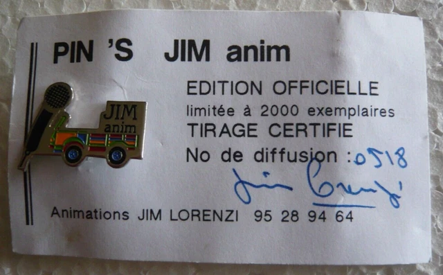 RARE SUPERBE PIN'S des animations Jim en tirage limité et en edition ...