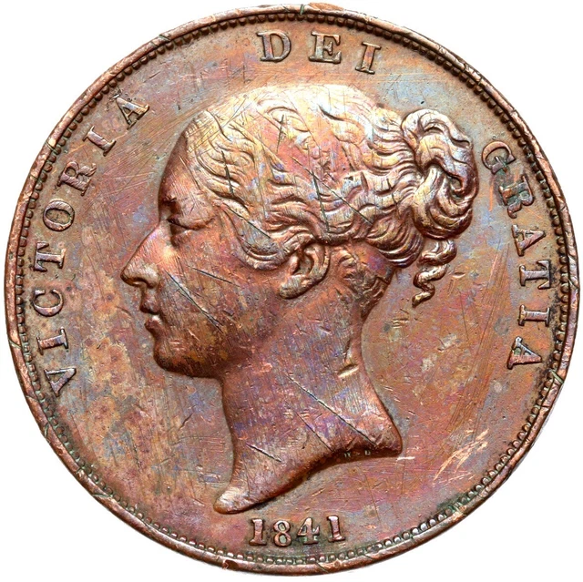GROSSBRITANNIEN - KÖNIGIN Victoria - Münze - 1 Penny Pence 1841 ...