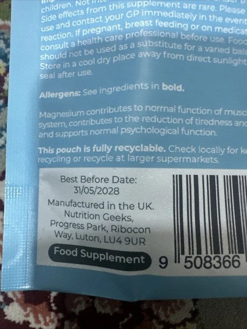 MAGNESIUM GLYCINATE 3-IN-1 Complex, 1800mg Magnesium Supplements High ...