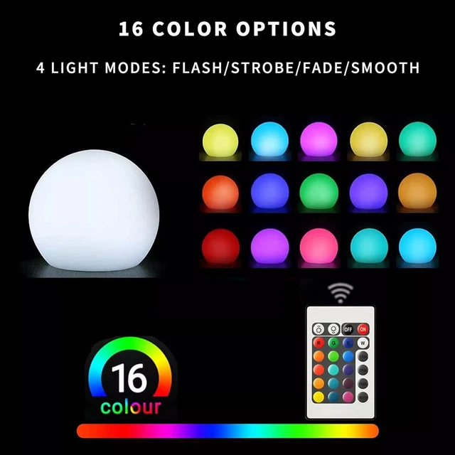 LED BALL LIGHT Sphere Lamp Color Changing Mood Light Unique House ...