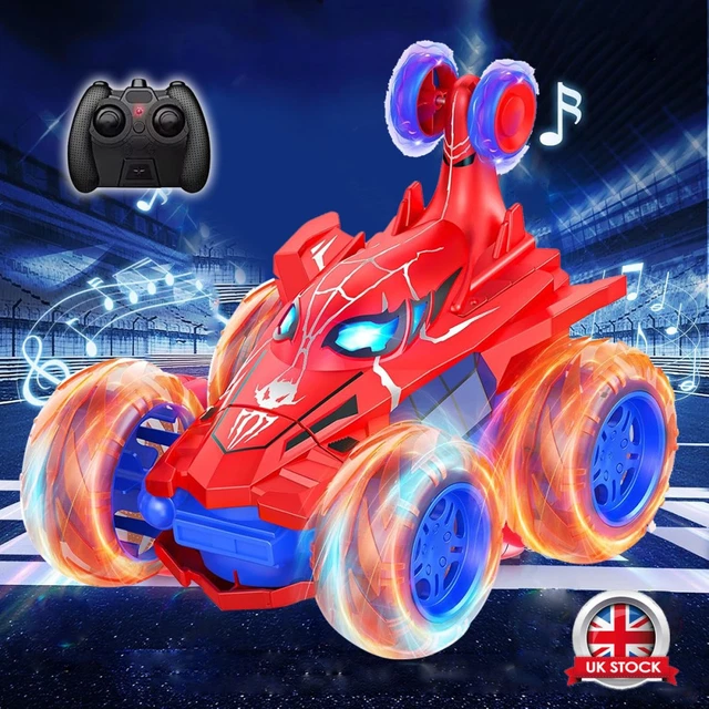 KIDS 360° 4WD RC Stunt Car Toy Remote Control Rechargeable Double Sided ...