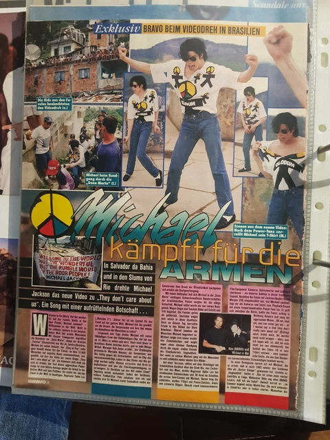 CLIPPINGS MAGAZINE 1995 MICHAEL JACKSON & Lisa Marie Presley 9 pages ...