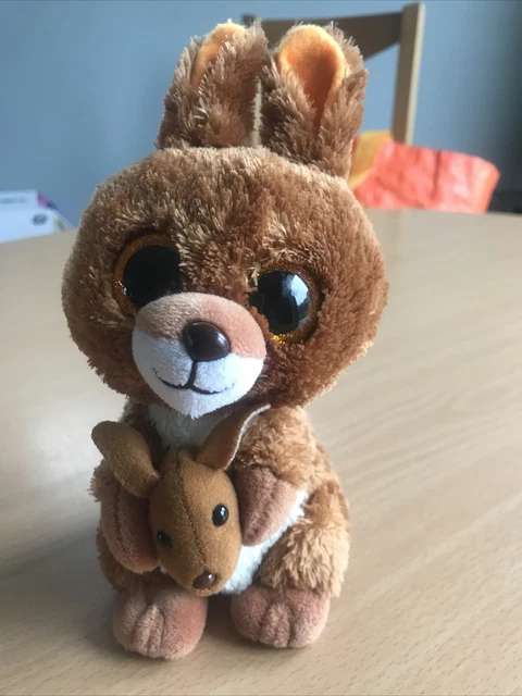KIPPER THE KANGAROO & JOEY TY BEANIE BOOS 7"PLUSH BEANIE SOFT TOY TEDDY ...