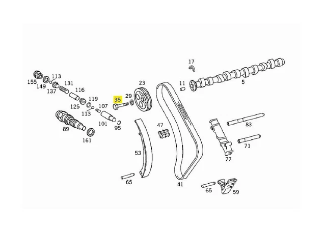 A6010510071 MERCEDES OM601 Om602 Camshaft Gear To Camshaft Screw ...