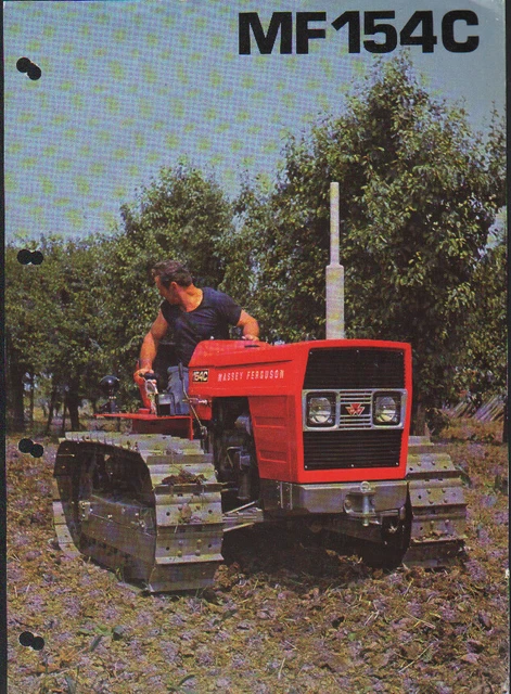 MASSEY FERGUSON &MF154C& Crawler Tractor Brochure Leaflet £6.50 - PicClick UK