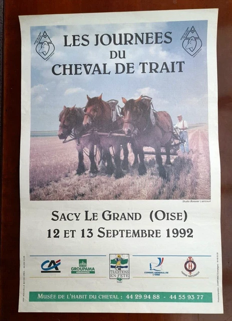 ANCIENNE AFFICHE JOURNEES Du Cheval De Trait Musee De L'habit Du Cheval ...