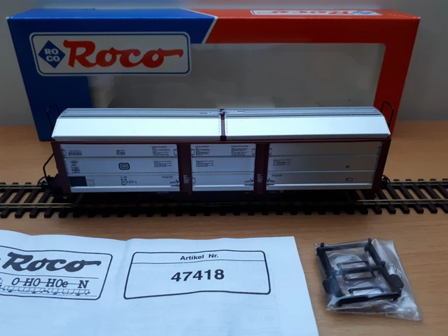 ROCO 47418 H0 Schiebewandwagen Tbis 871 der DB braun/silber Epoche IV ...