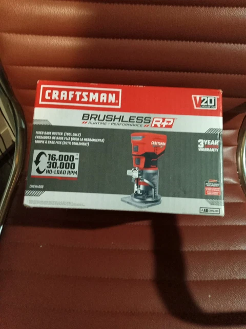 CRAFTSMAN CORDLESS BRUSHLESS Fixed Base Router V20 - CMCW400B $90.00 ...