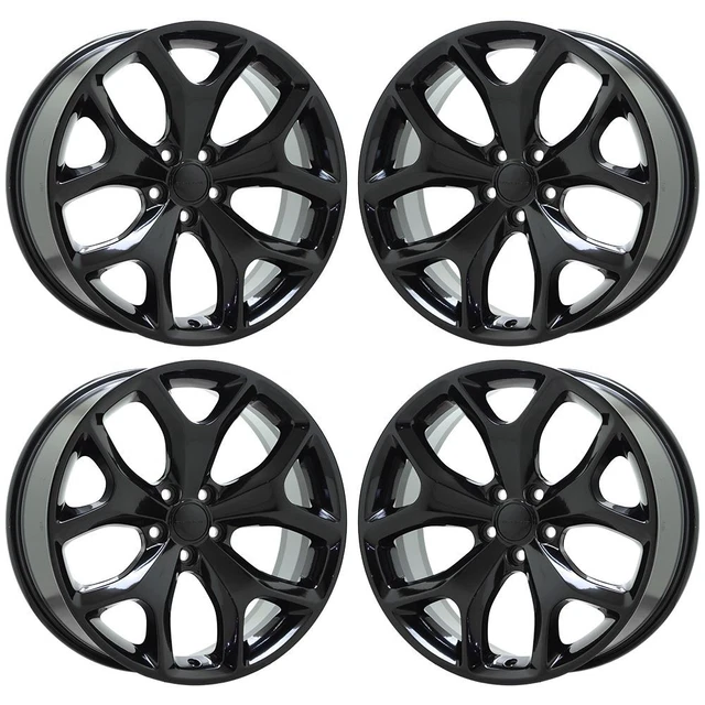 20& CHRYSLER 300 RWD Gloss Black wheels Factory OEM set 2523 EXCHANGE ...