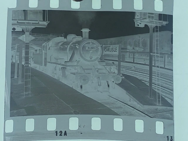STEAM LOCOMOTIVE 46489 at Carlisle Railway Negative Ref 2E-10 £4.99 ...