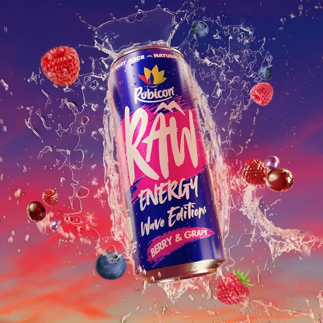 RUBICON RAW BERRY & Grape Energy Drink 12x500ml | High Caffeine Boost £ ...