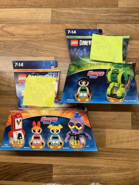 LEGO DIMENSIONS POWERPUFF Girls Team Pack 71346 + Fun Pack 71343 - NO ...