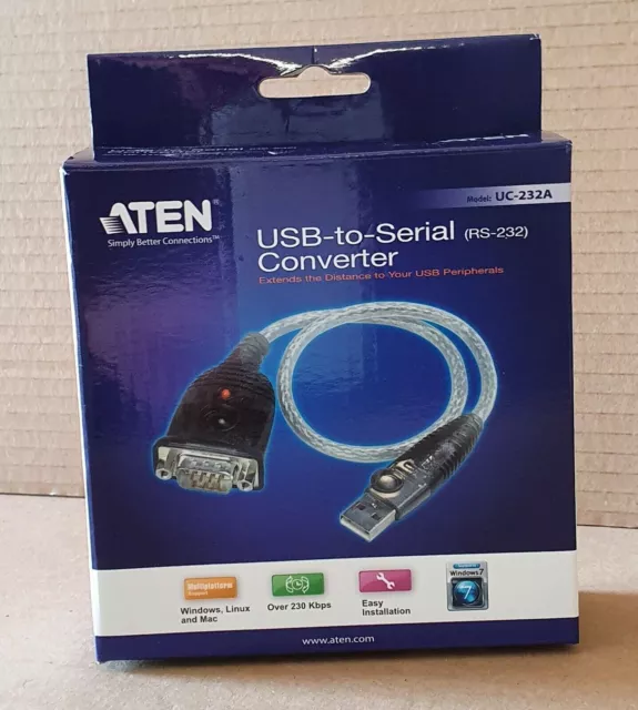 CONVERTISSEUR USB Uc-232A - Port Serie (Rs-232) 35 Cm - Aten EUR 7,50 ... CONVERTISSEUR USB Uc-232A - Port Serie (Rs-232) 35 Cm - Aten EUR 7,50 ...
