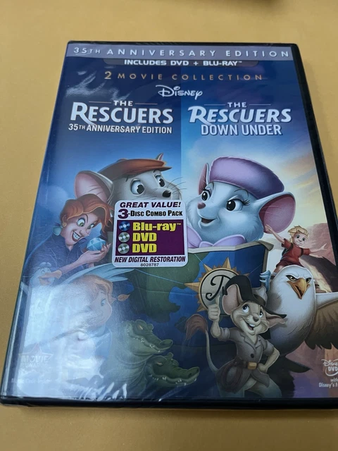 DISNEY'S THE RESCUERS 2 Movie Collection Blu Ray/DVD Combo $18.24 ...