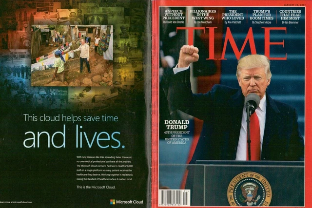 TIME MAGAZINE DONALD Trump 45th PRESIDENT OF THE USA 30 janvier 2017 ...