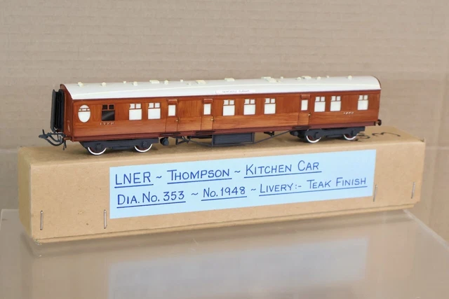 LAWRENCE GODDARD SCALE MODELS KIT BUILT LNER KITCHEN CAR COACH 1948 ol ...