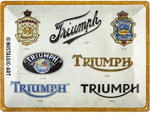 TRIUMPH LOGOS EVOLUTION en Relief Métal Signe 400mm x 300mm (Pas ...
