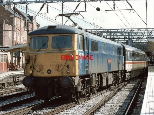 PHOTO 1987 Crewe Railway Station Class 87035 A 25Kv Electric Locomotive ...