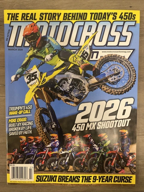 MOTOCROSS ACTION MAGAZINE March 2026 450 MX Shootout $14.99 - PicClick CA
