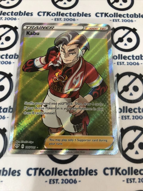 KABU TRAINER #186/189 Full Art Ultra Rare Pokémon Card S&S Darkness ...