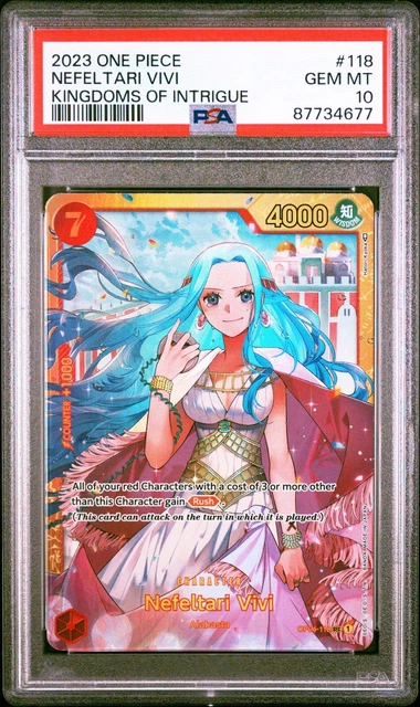 2023 ONE PIECE Nefeltari Vivi Kingdoms of Intrigue OP04-118 SEC PSA 10 English EUR 43,86 ...
