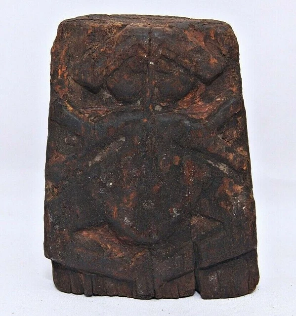 ANCIENNE FIGURINE/STATUE EN bois du Seigneur Ganesha sculptée à la main ...